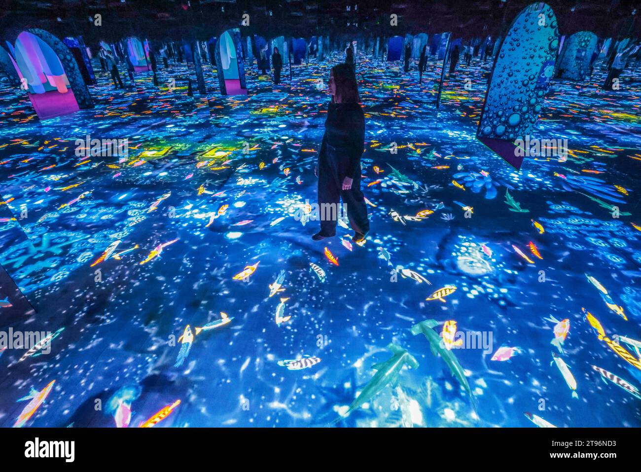 London, UK. 23rd Nov, 2023. In this multi-sensory experience, visitors ...