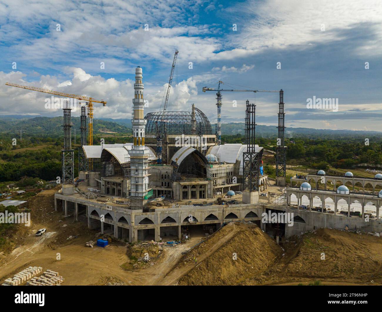 Under contruction of biggest new mosque in the Philippines. Sadik Grand ...