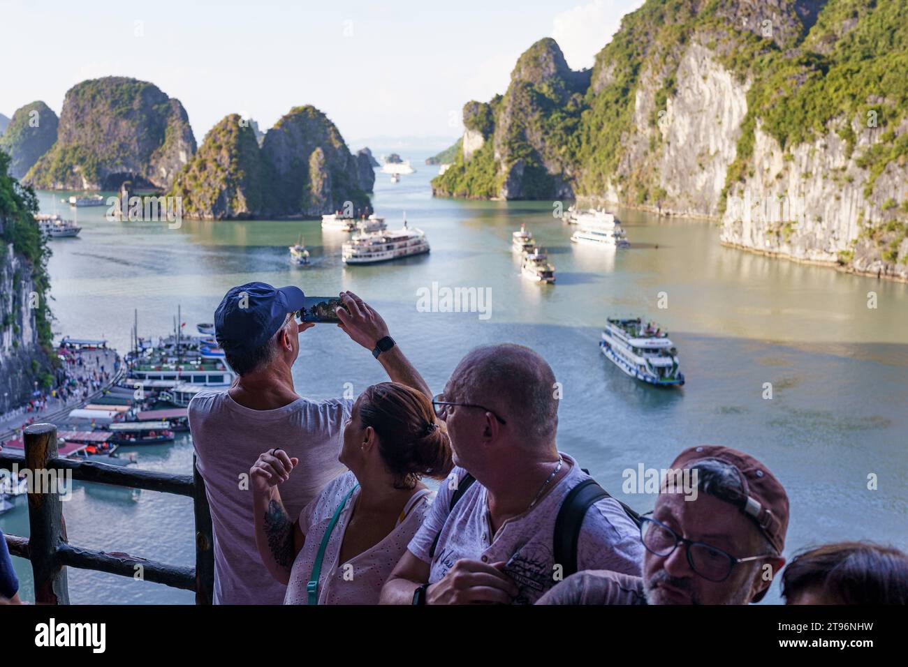 Ha Long Bay, Vietnam - 11 November 2023: Tourists are seen taking ...