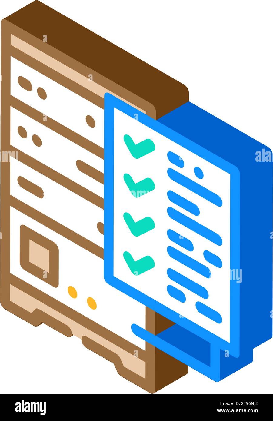 data validation database isometric icon vector illustration Stock ...