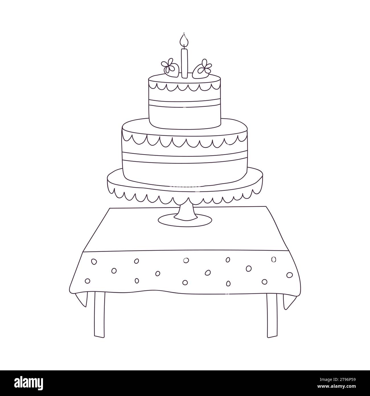 Festive wedding birthday table Stock Vector Images - Alamy