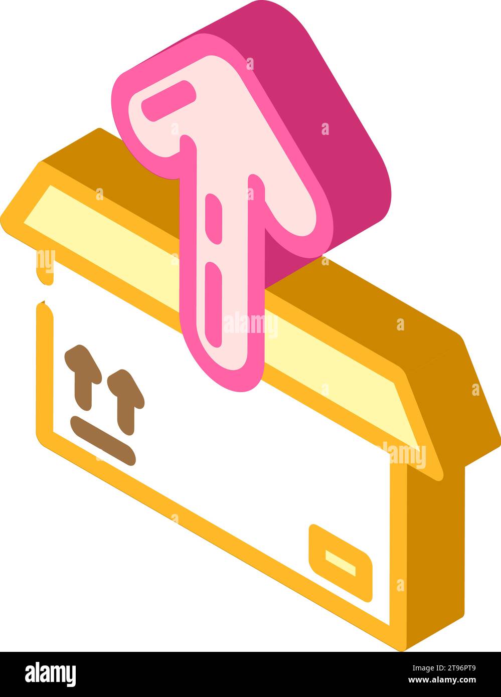 open box unpacking loading contents isometric icon vector illustration ...