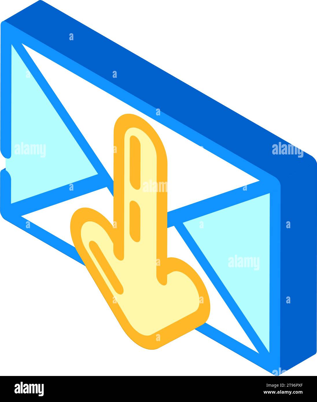 closed envelope downloada message isometric icon vector illustration ...