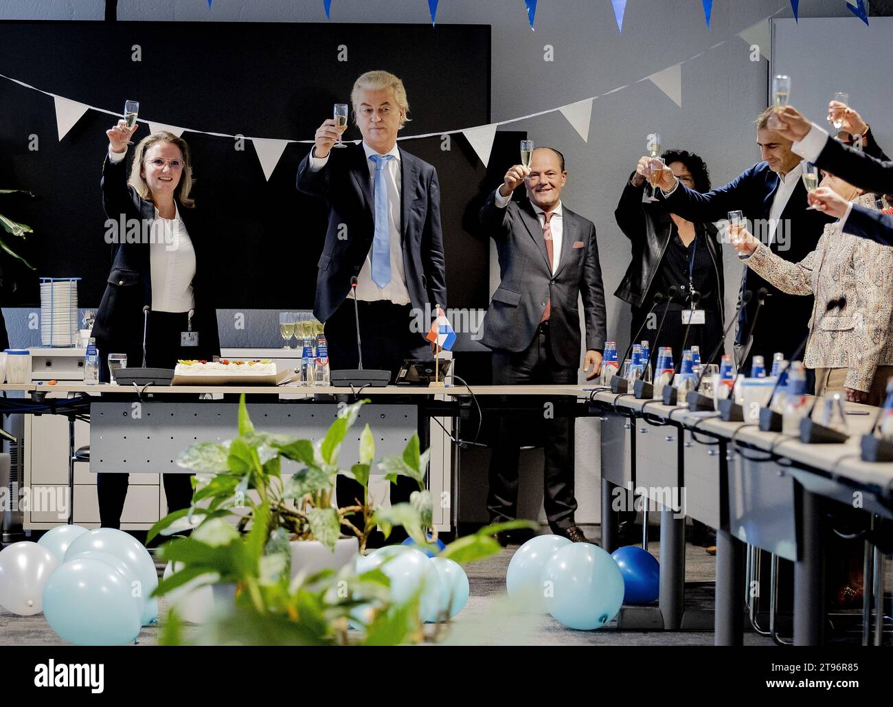 THE HAGUE, Netherlands. Nov 23 2023: THE HAGUE - Party leader Geert ...