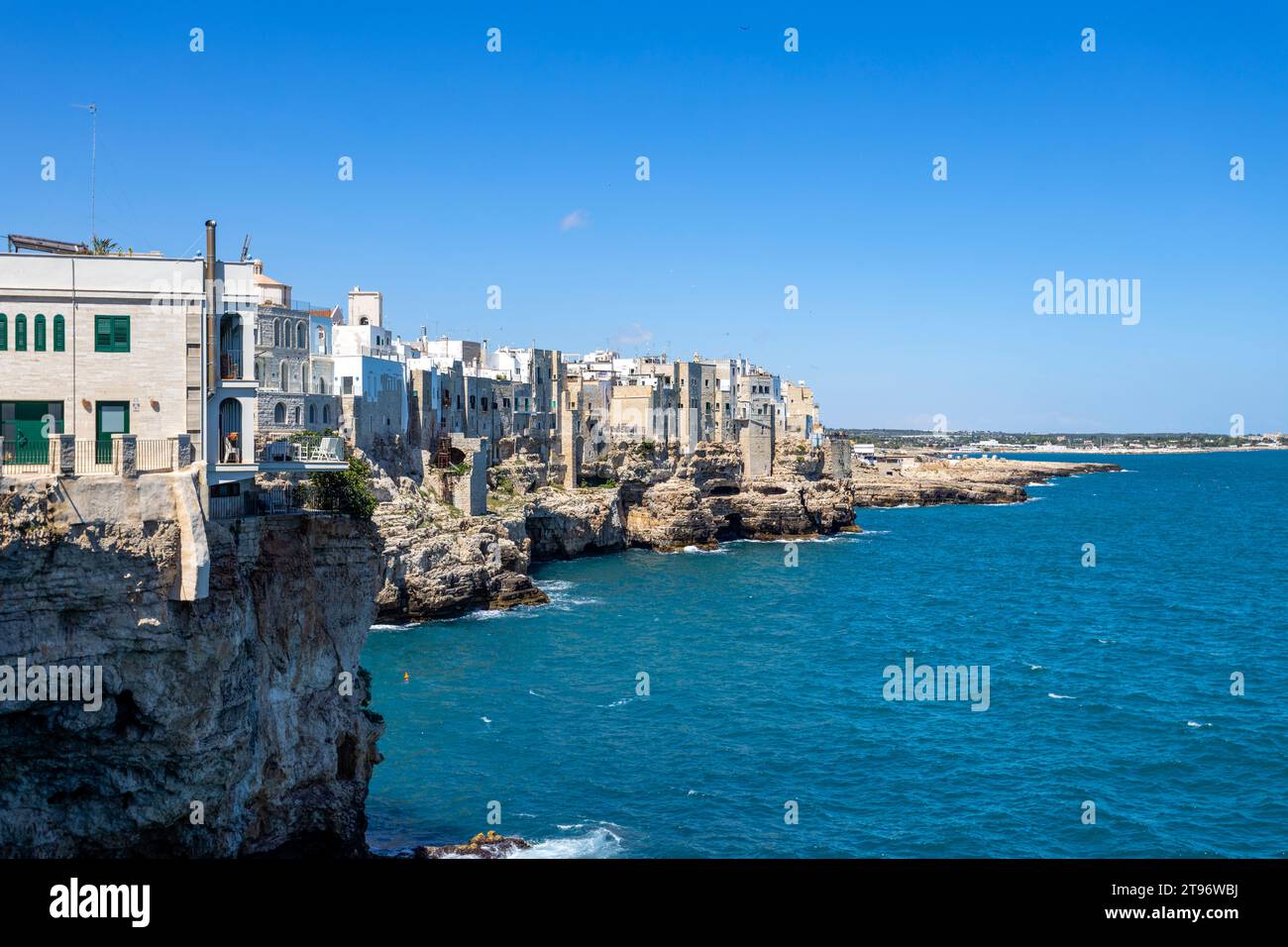 View of Polignano a Mare, province of Bari, Puglia, Italy Stock Photo ...