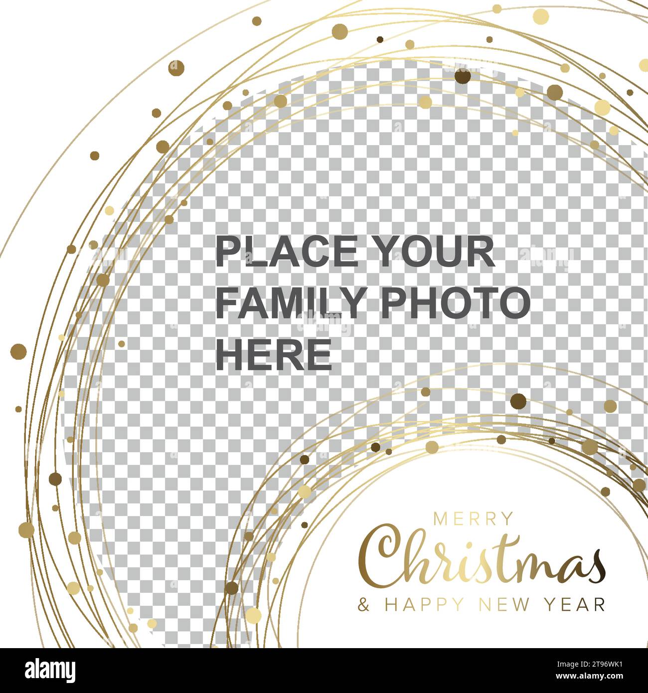 Circle white window frame layout template with place for your photo ...