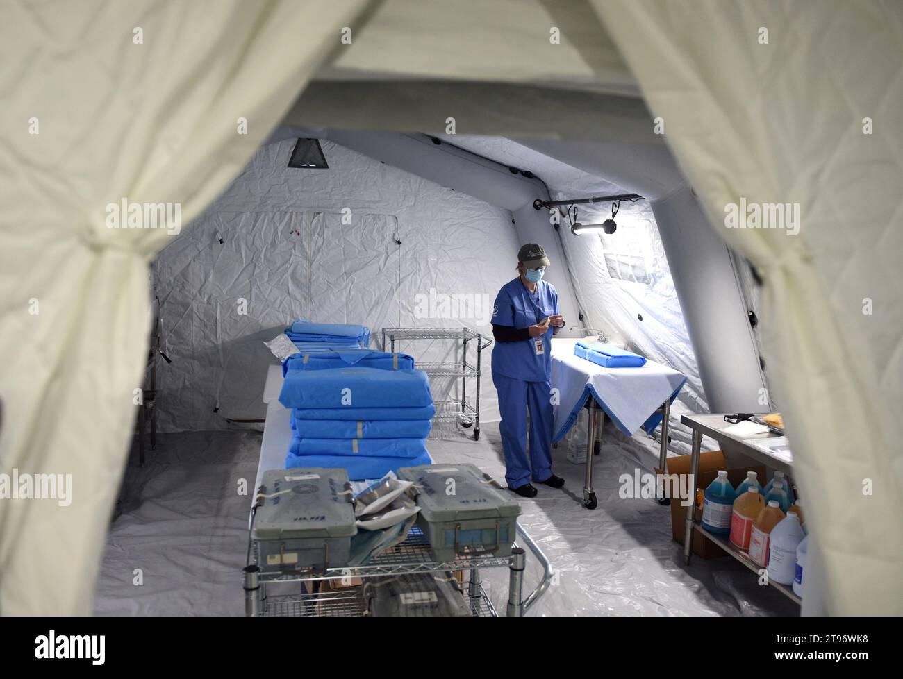 Lviv, Ukraine - March 14, 2022: Field hospital deployed by Christian ...