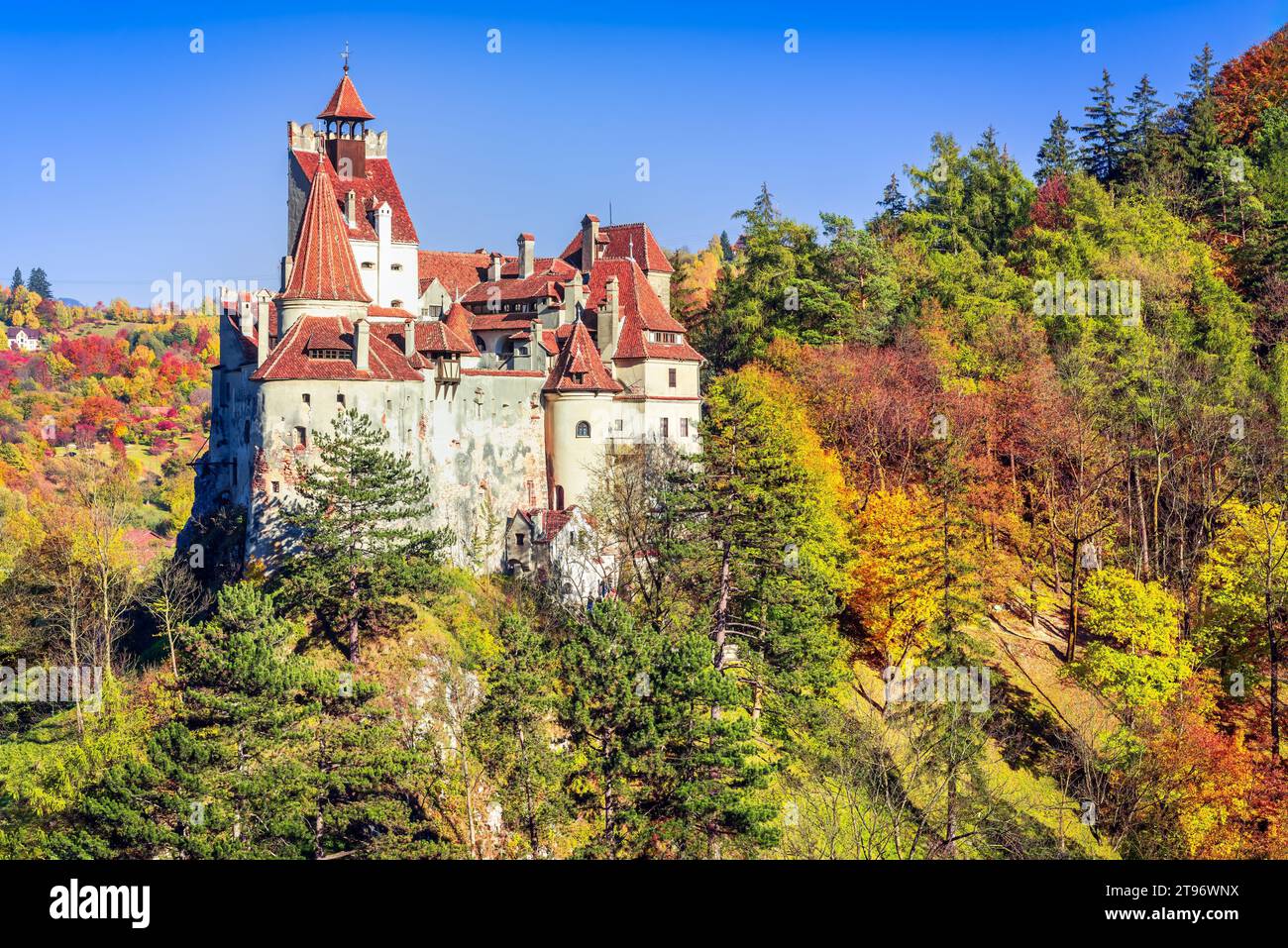 Brasov, Romania. Transylvania autumn stunning colored landscape with ...