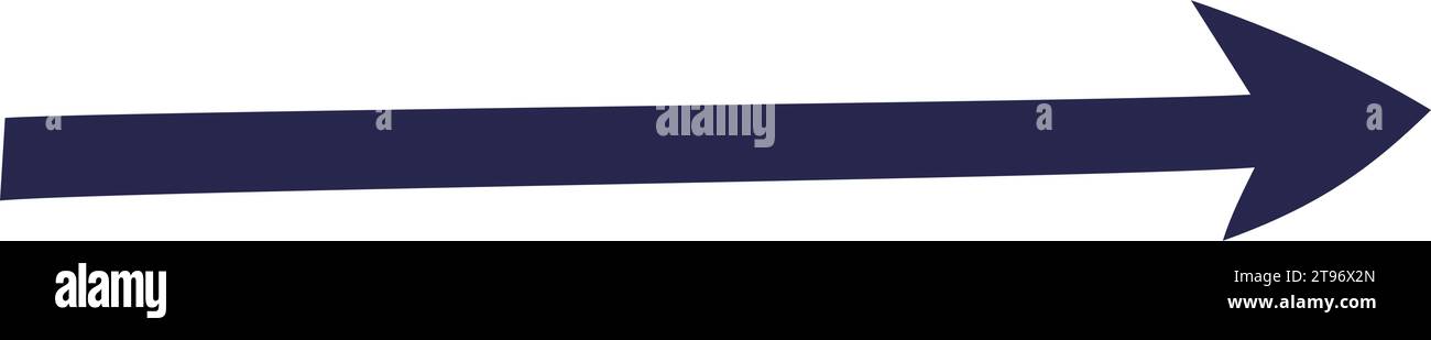 Long Arrow Vector Icon. Black Horizontal Pointer Stock Vector Image ...