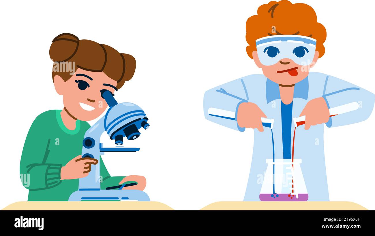 education kids science experiment vector Stock Vector Image & Art - Alamy