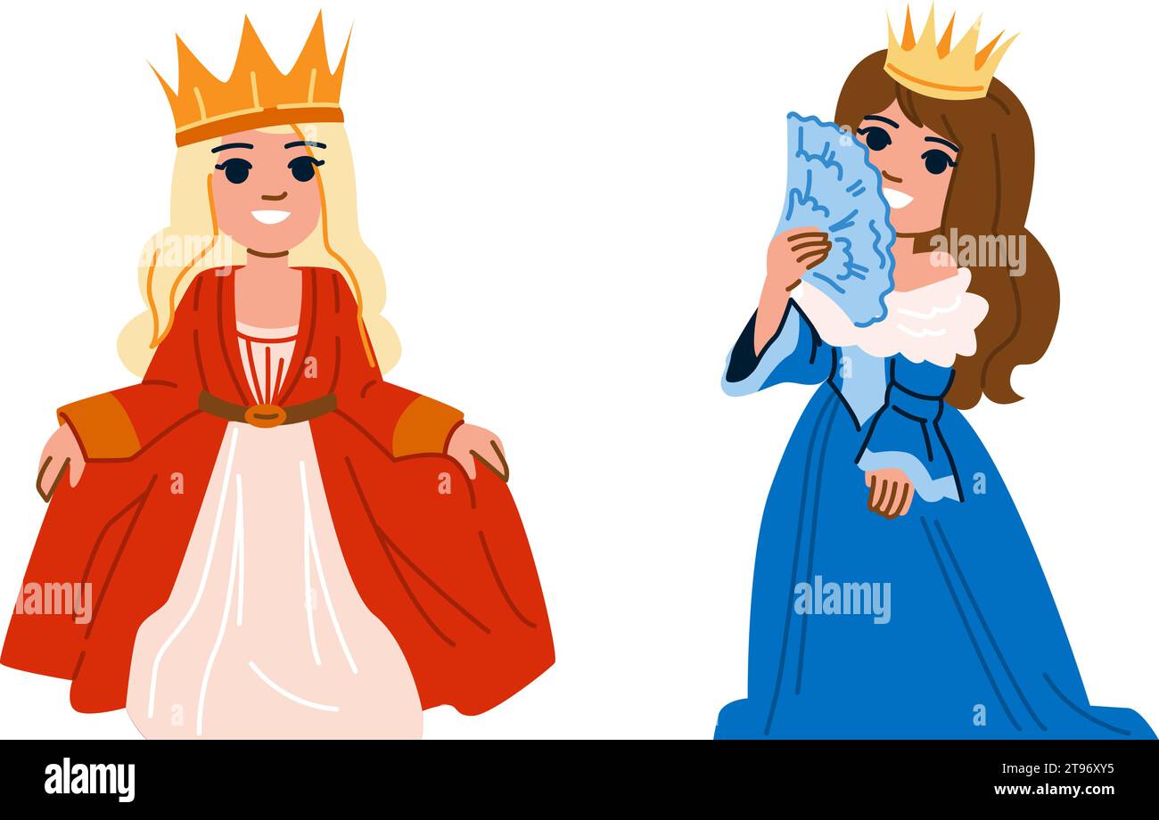 little queen kid girl vector Stock Vector Image & Art - Alamy