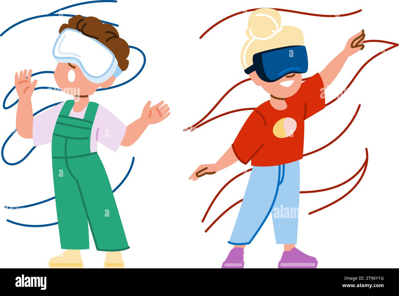 Caucasian people experience virtual Cut Out Stock Images & Pictures - Alamy