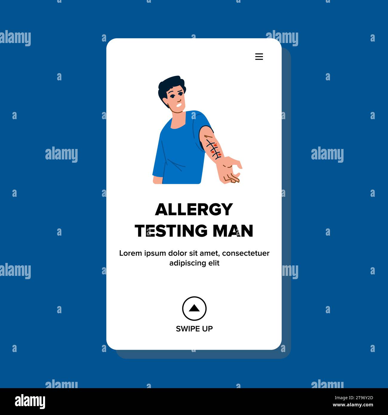 medical allergy testing man vector Stock Vector Image & Art - Alamy