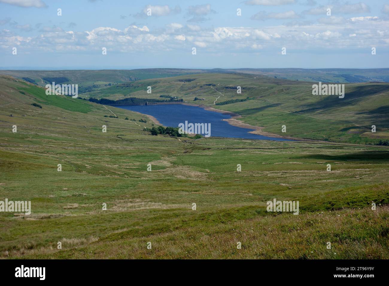 Scar House Reservoir from the Summit of 'Little Whernside' between ...