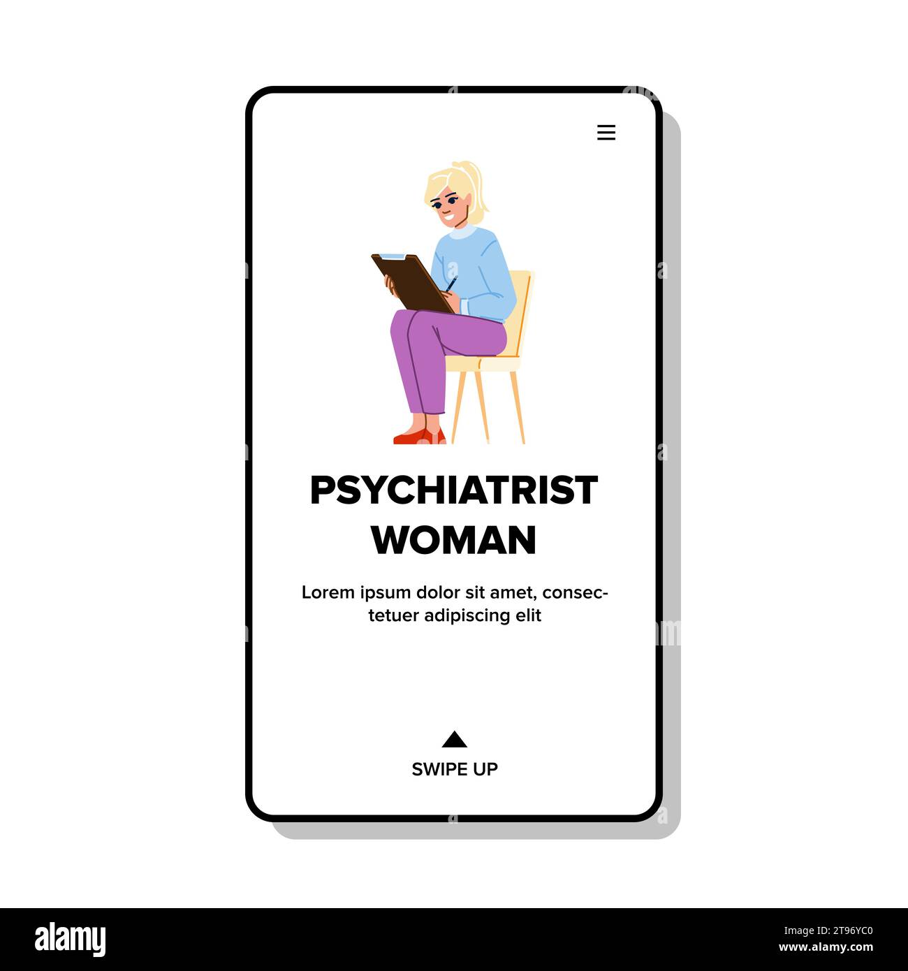 psychologist psychiatrist woman vector Stock Vector Image & Art - Alamy