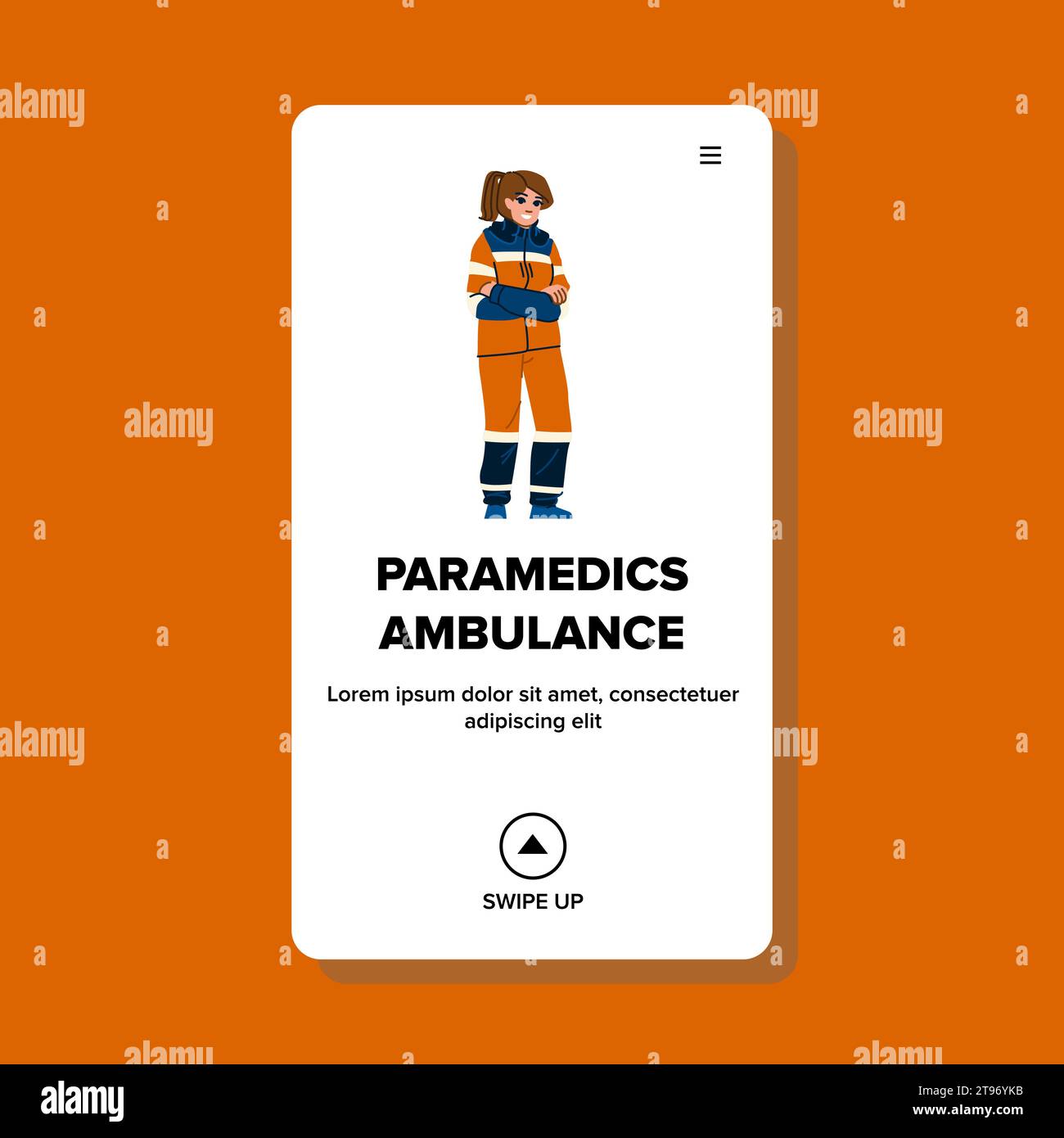 Paramedics rescue black man Stock Vector Images - Alamy