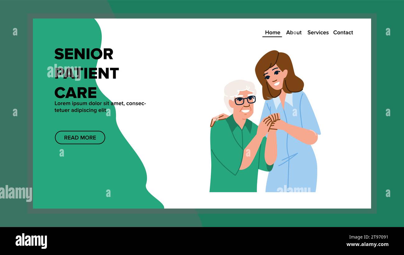 doctor senior patient care vector Stock Vector Image & Art - Alamy