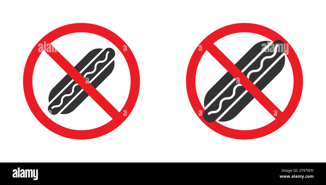 Prohibited hot dog icon. Vector illustration Stock Vector Image & Art ...