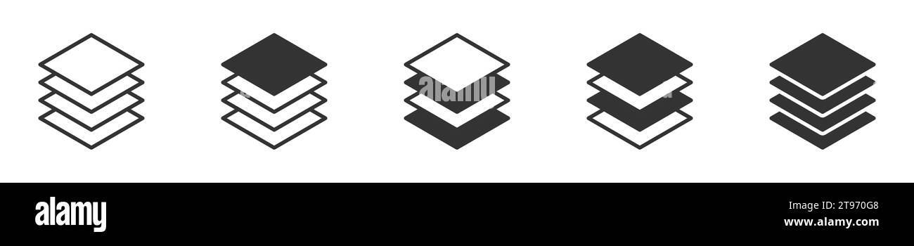 Layer icon set. Vector illustration Stock Vector Image & Art - Alamy