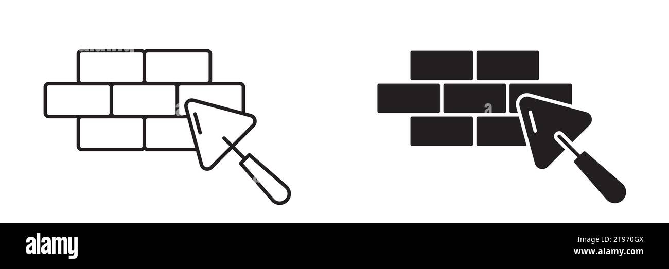Brickwork and trowel icon. Vector illustration Stock Vector Image & Art ... Brickwork and trowel icon. Vector illustration Stock Vector Image & Art ...