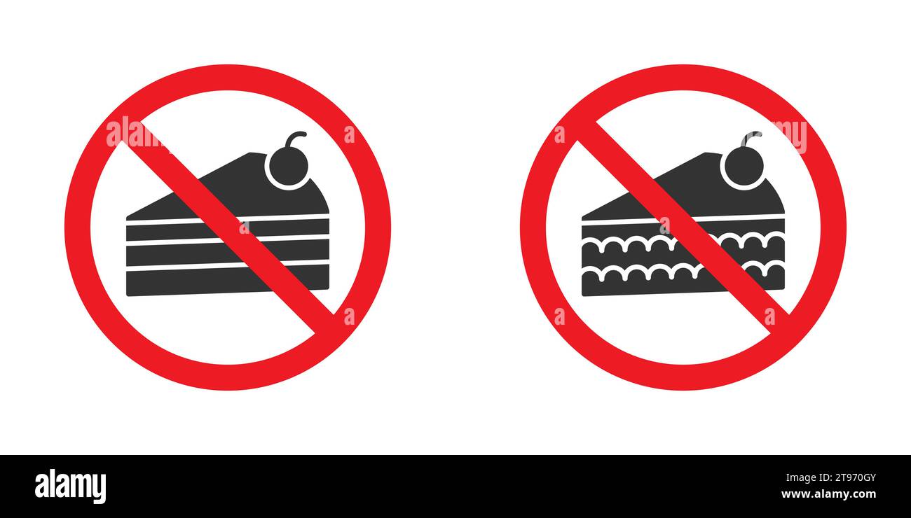 Cake forbidden icon. Vector illustration Stock Vector Image & Art - Alamy