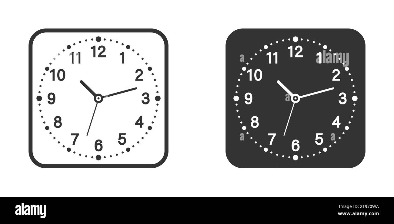 Square clock face icon. Vector illustration Stock Vector Image & Art ...