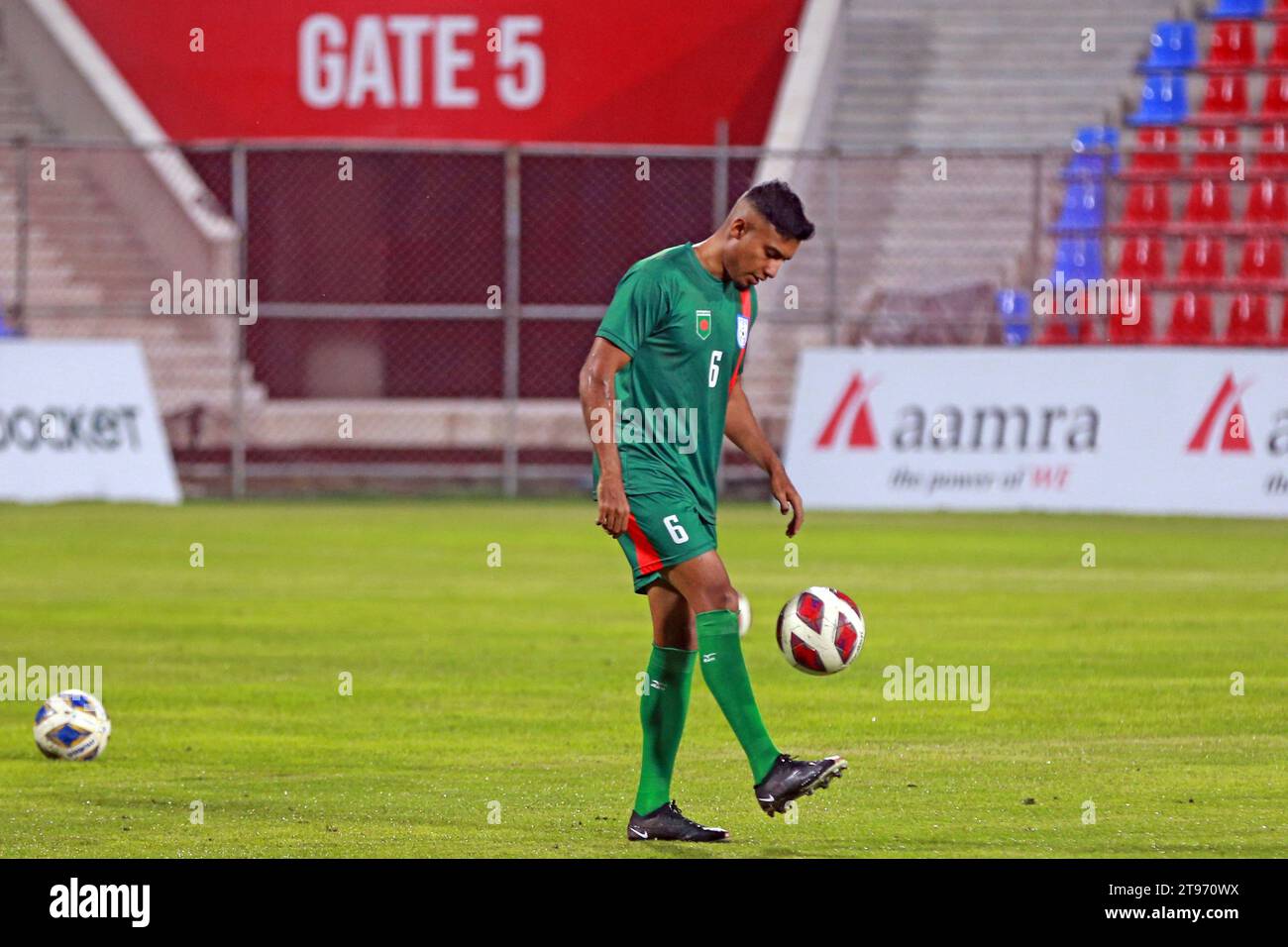 Captain Jamal Bhuyan during Bangladesh Football Team attends practice ...