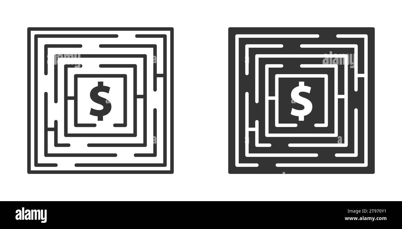 Dollar sign in maze Stock Vector Images - Alamy