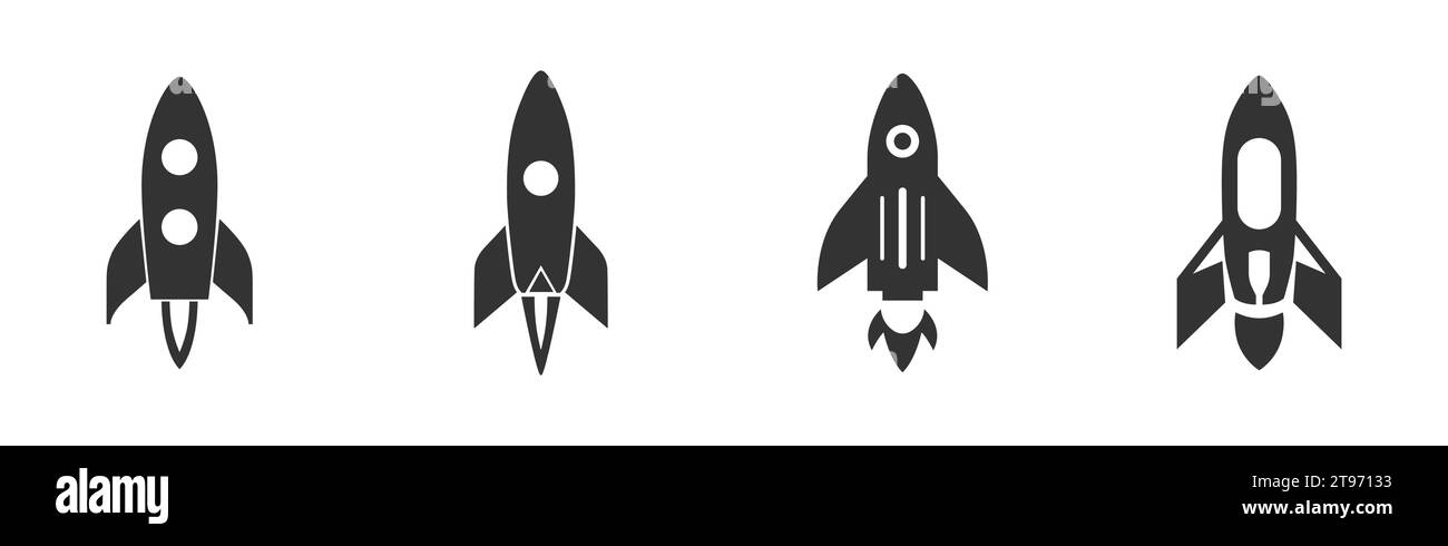 Rocket icon set. Vector illustration Stock Vector Image & Art - Alamy
