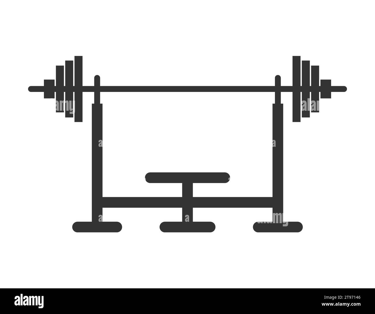 Bench press man gym Stock Vector Images - Alamy