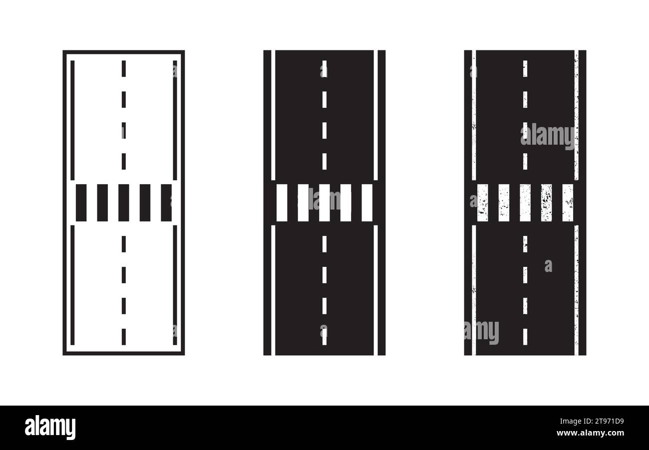 Road with crosswalk icon. Vector illustration Stock Vector Image & Art ...
