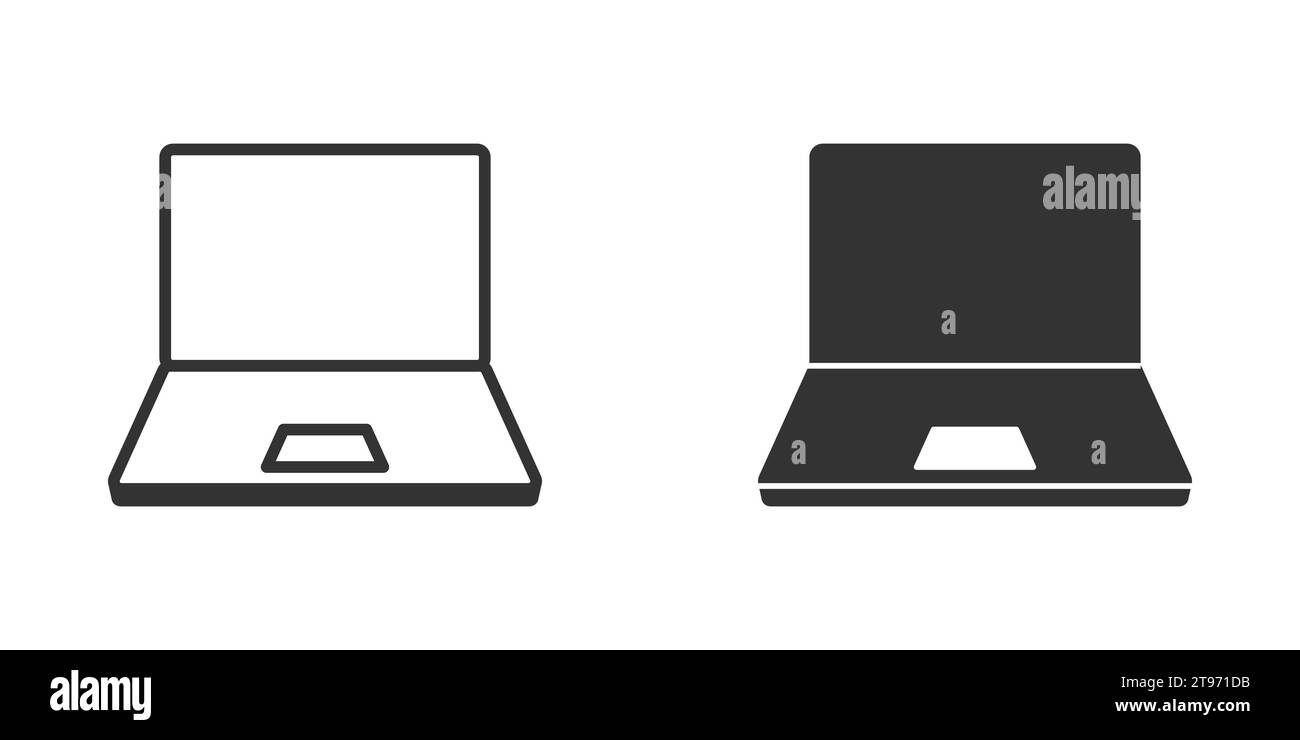 Laptop icon. Simple design. Vector illustration Stock Vector Image ...