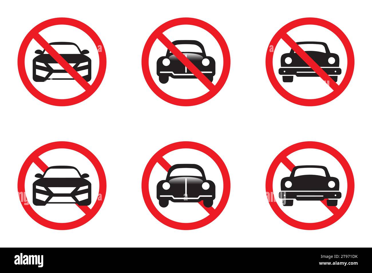 Car forbidden sign. Vector illustration Stock Vector Image & Art - Alamy