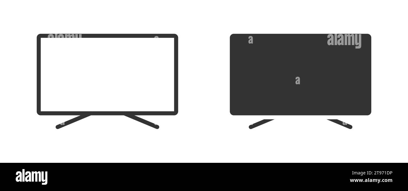 Widescreen tv icon. Simple design. Vector illustration Stock Vector ...