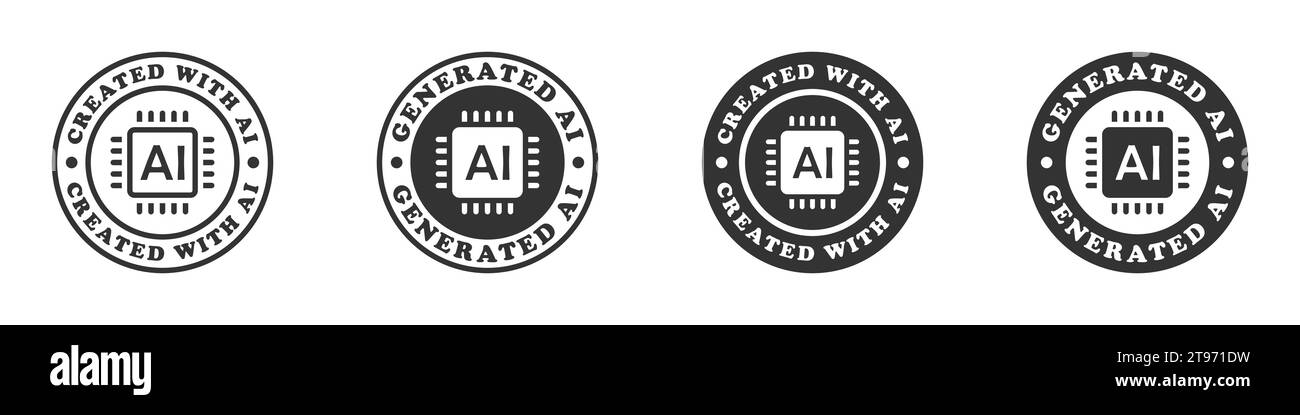 Generated ai icon set. Vector illustration Stock Vector Image & Art - Alamy