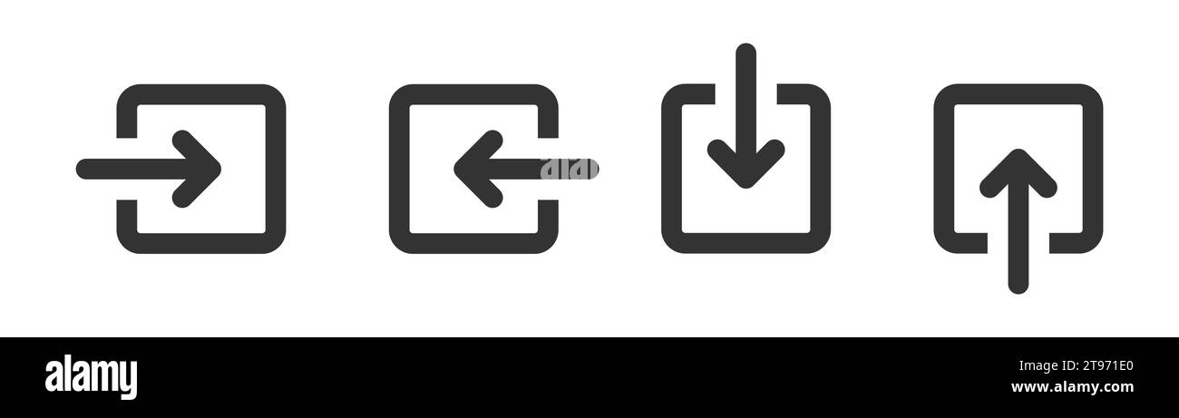 Square arrow icon set. Vector illustration Stock Vector Image & Art - Alamy