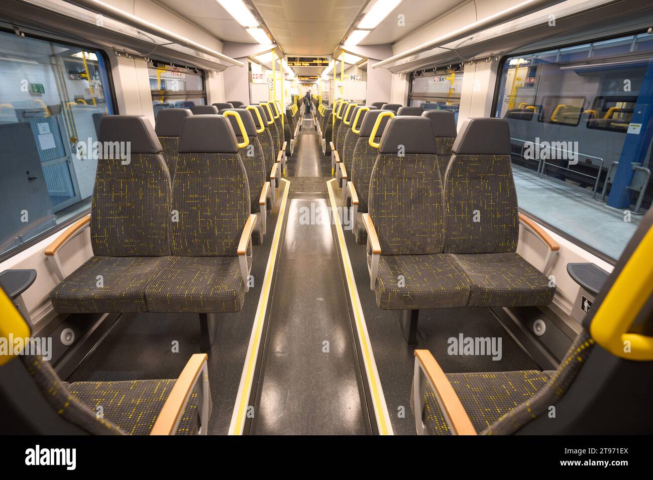 Koblenz, Germany. 23rd Nov, 2023. Mittelrheinbahn operator Trans Regio presents the modernized ...