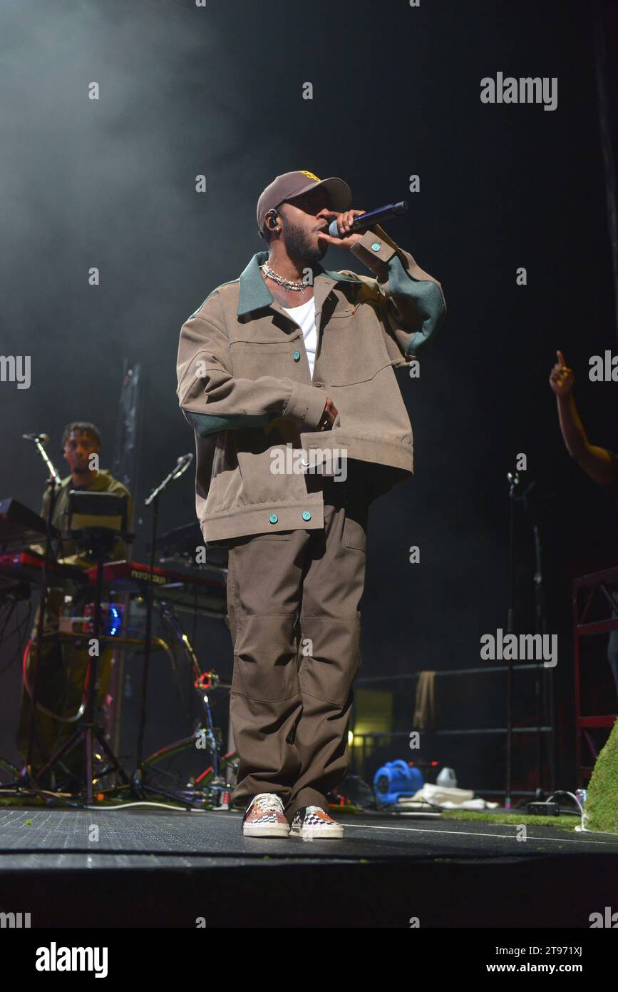 Miami, Florida, USA. 22nd Nov, 2023. 6LACK performs live on stage ...