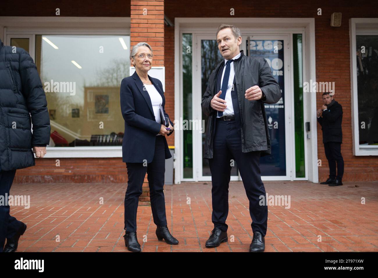 Paris, France. 23rd Nov, 2023. French Prime Minister Elisabeth Borne ...