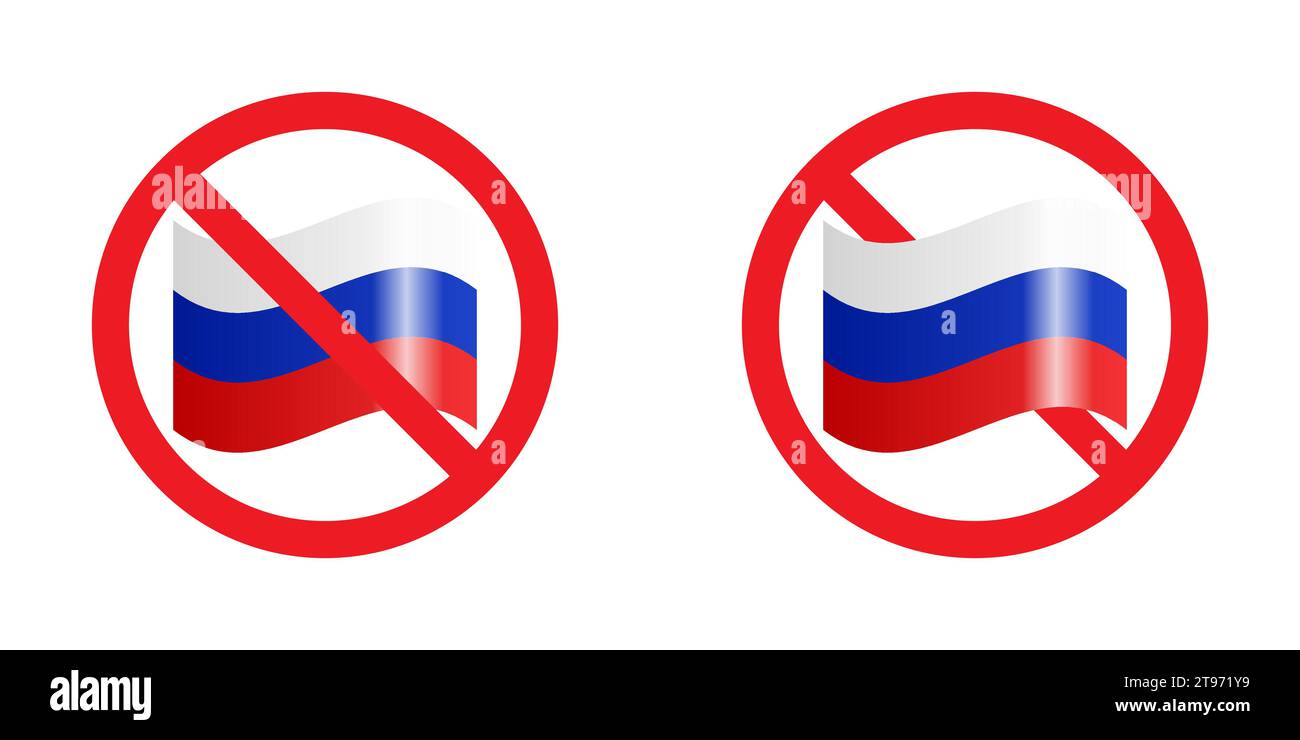 Russian flag ban sign. Vector illustration Stock Vector Image & Art - Alamy