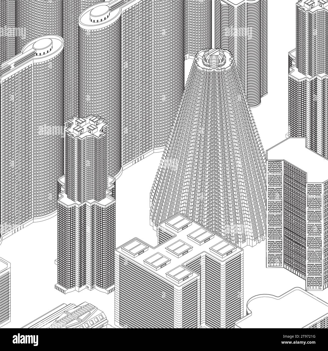 City buildings skyline of metropolitan outline. Town skyline line art ...