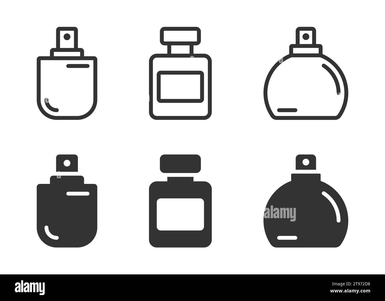 Perfume bottle icon logo Cut Out Stock Images & Pictures - Alamy