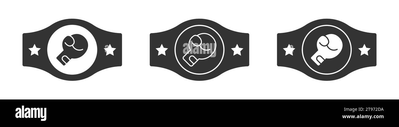 Boxing championship belt icon. Vector illustration Stock Vector Image ...