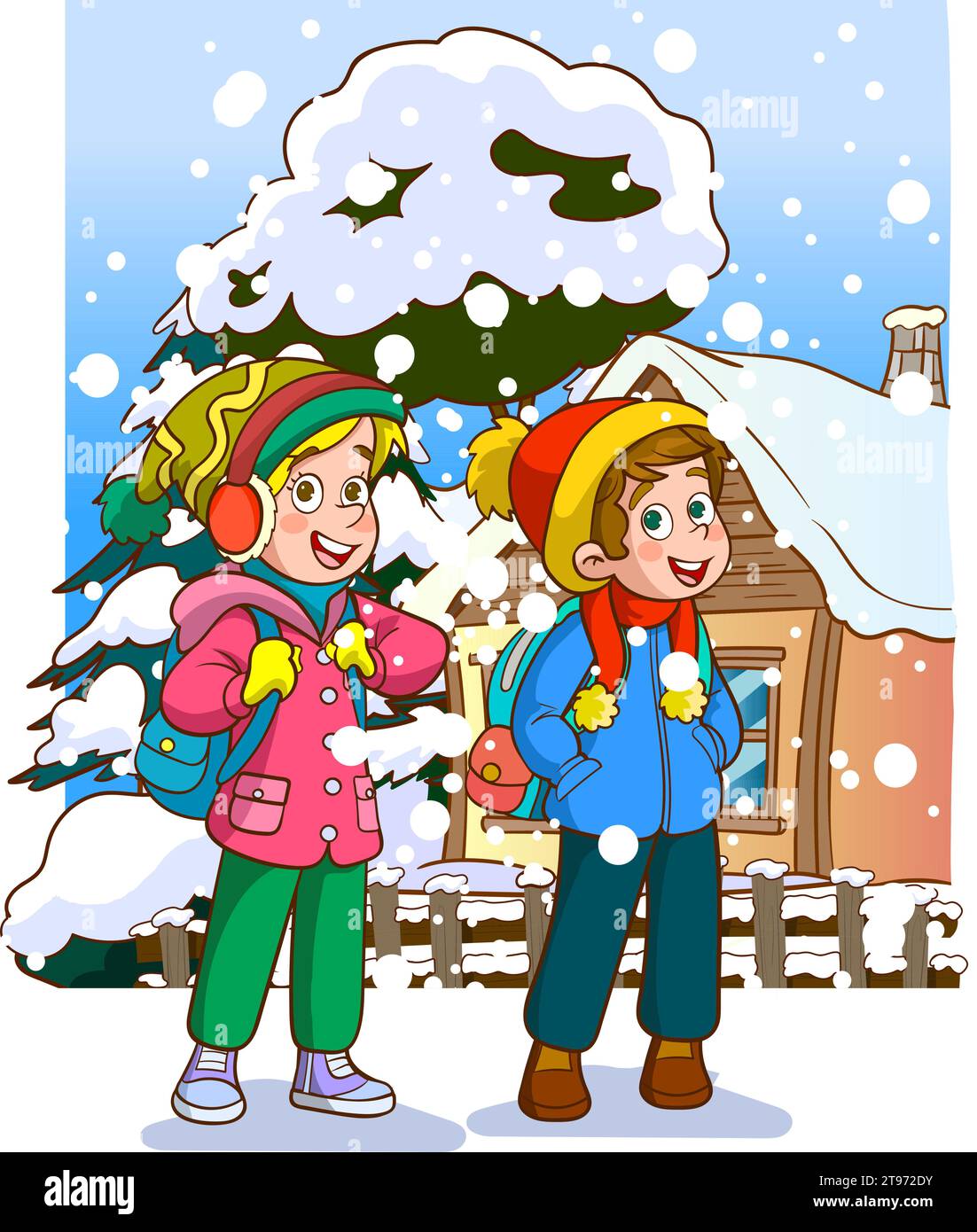 Playground snowy Stock Vector Images - Alamy