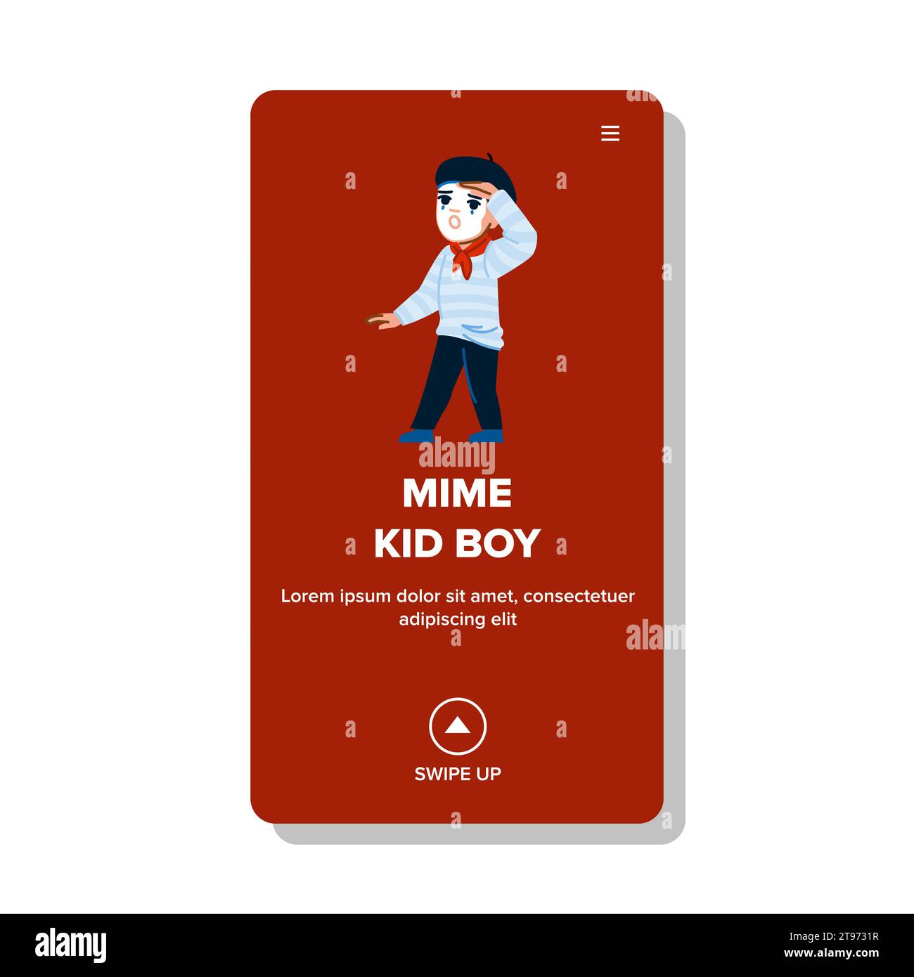 mime kid boy vector Stock Vector Image & Art - Alamy