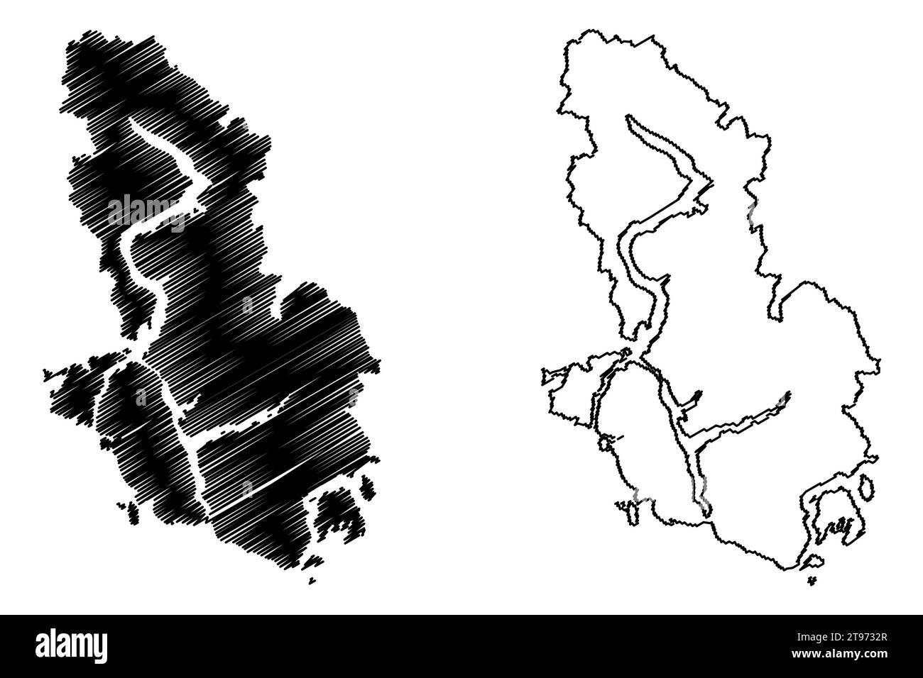 Sunshine Coast Regional District (Canada, British Columbia or BC Province, North America) map ...