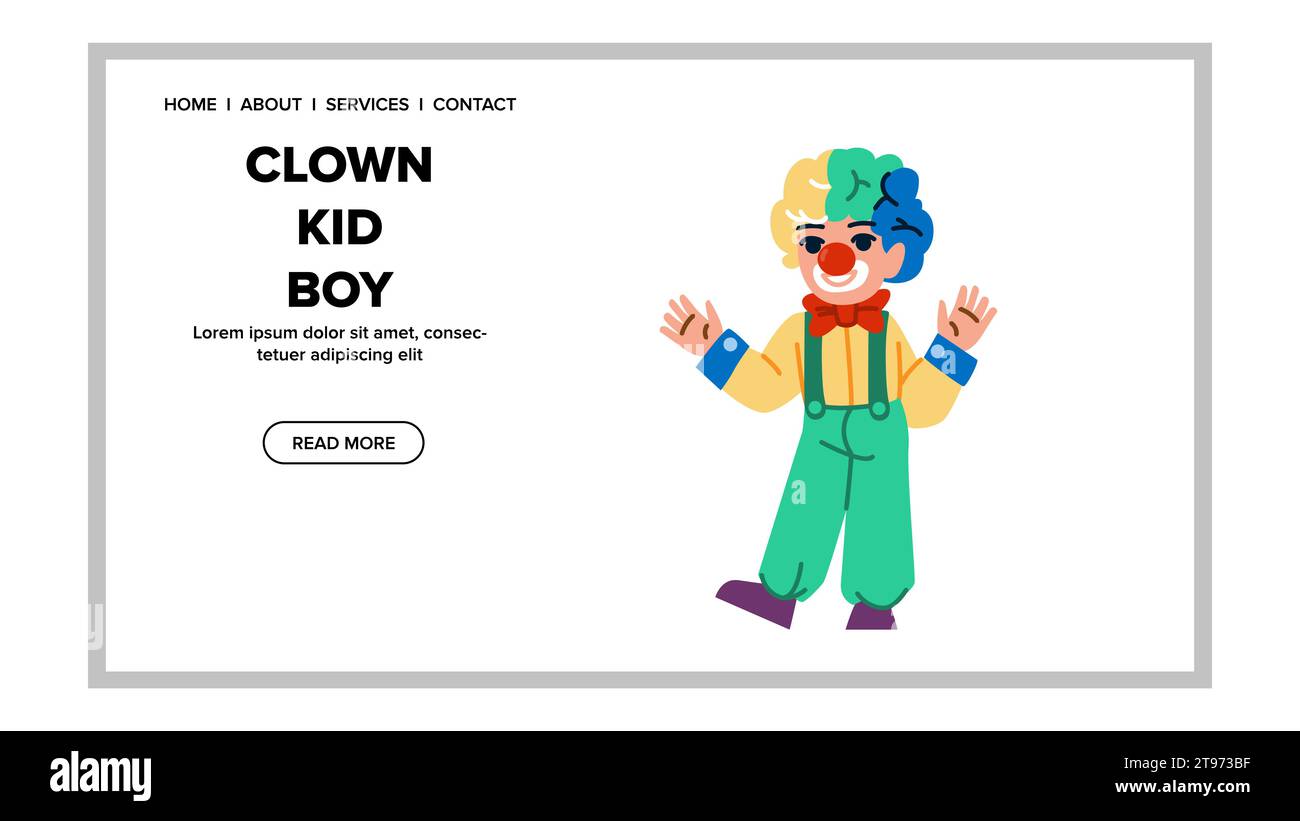 child clown kid boy vector Stock Vector Image & Art - Alamy