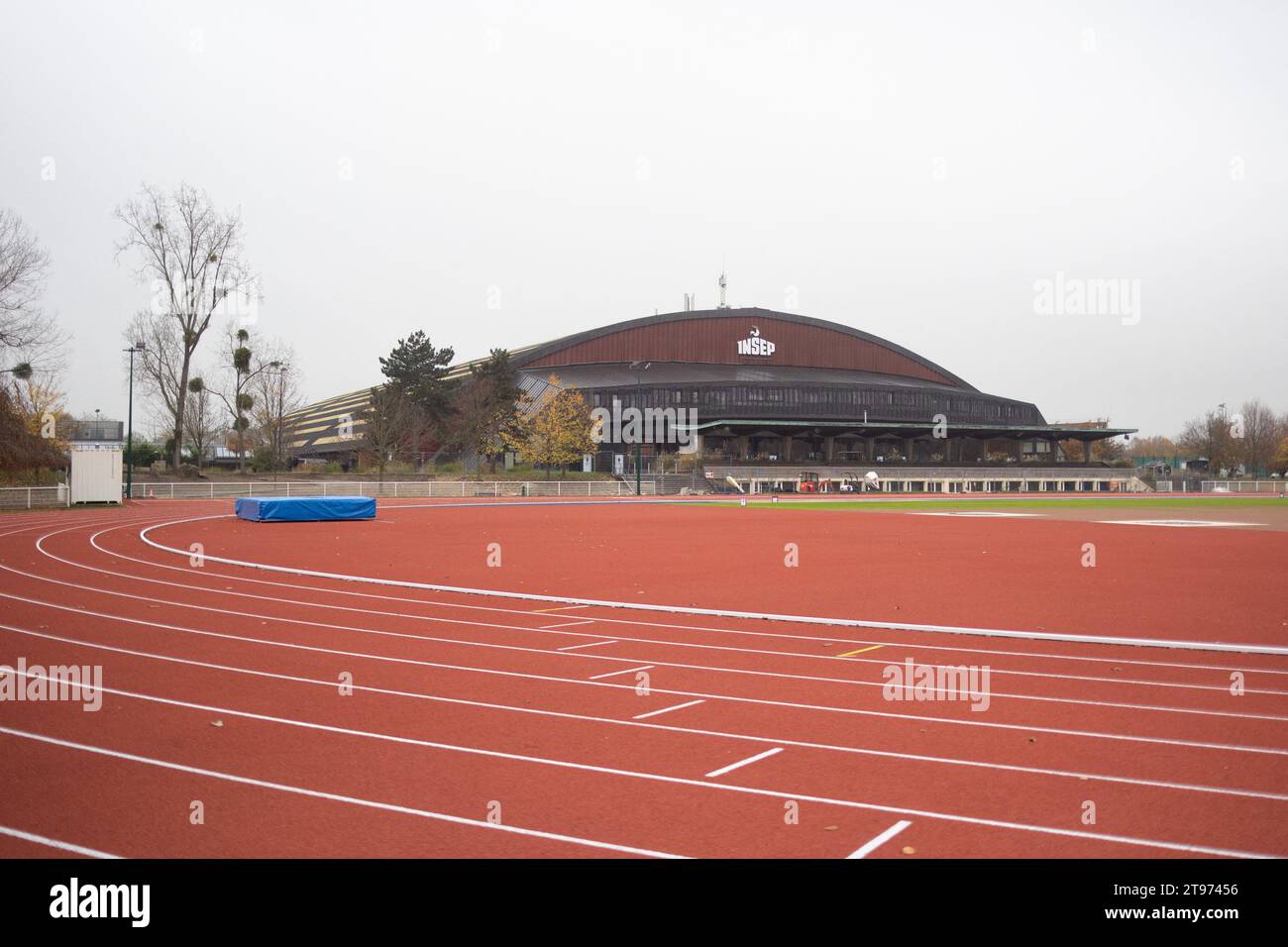 Paris, France. 23rd Nov, 2023. Illustrations of INSEP buildings during ...
