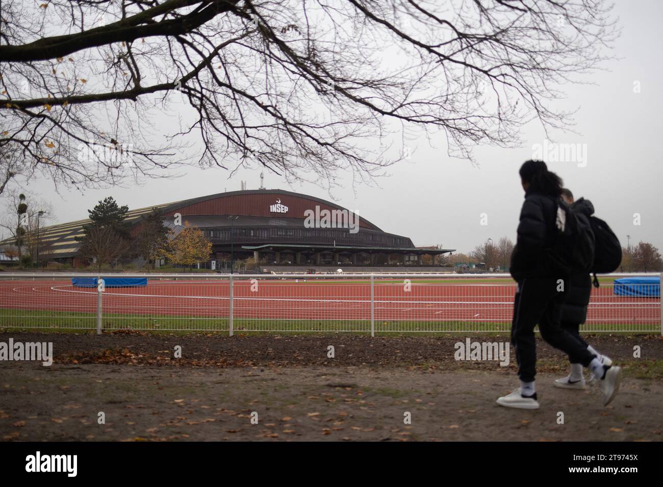 Paris, France. 23rd Nov, 2023. Illustrations of INSEP buildings during ...