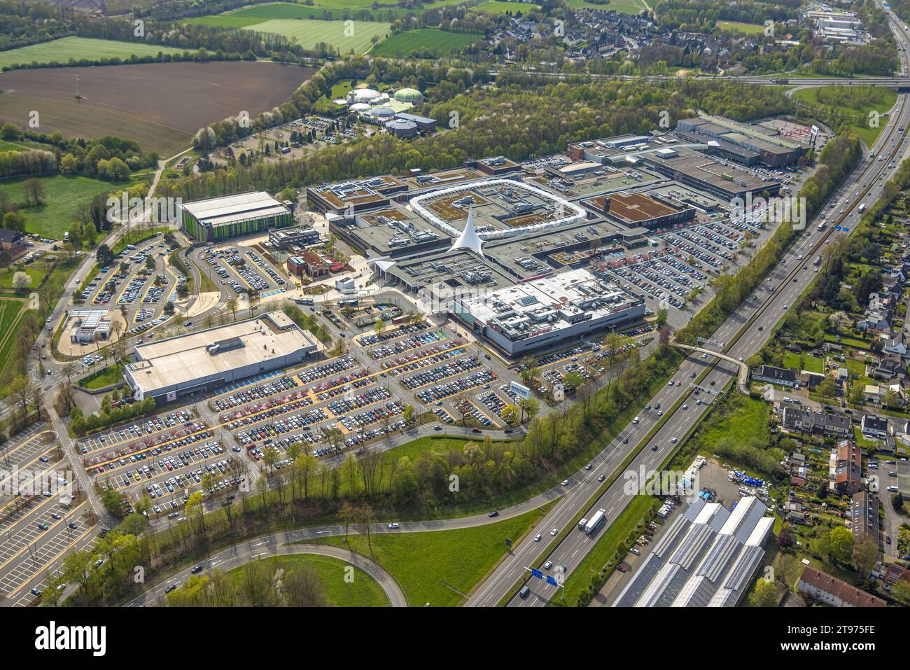 Aerial view, Ruhr Park shopping center, Harpen, Bochum, Ruhr area ...